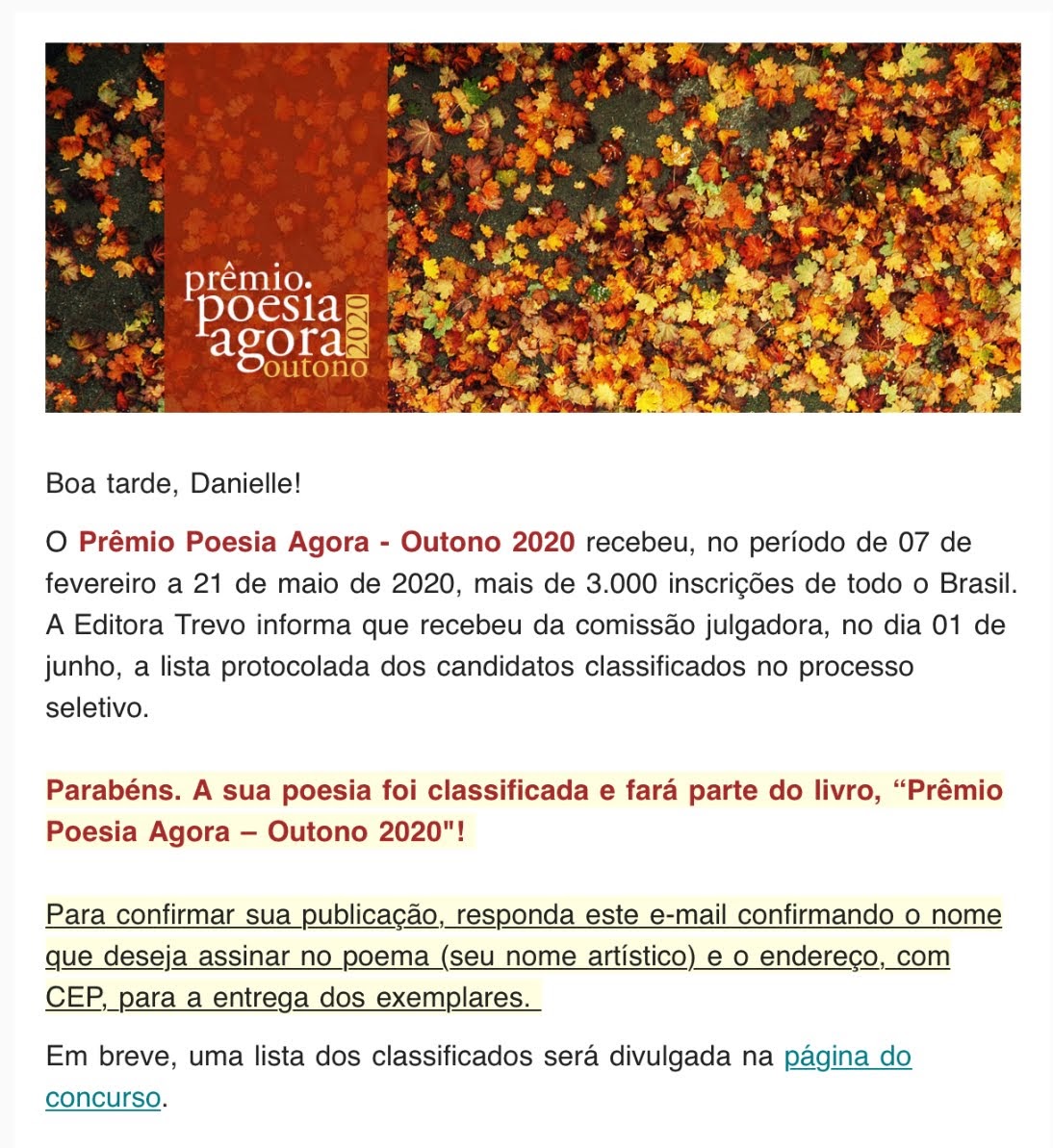 Prêmios – Danielle Monteiro